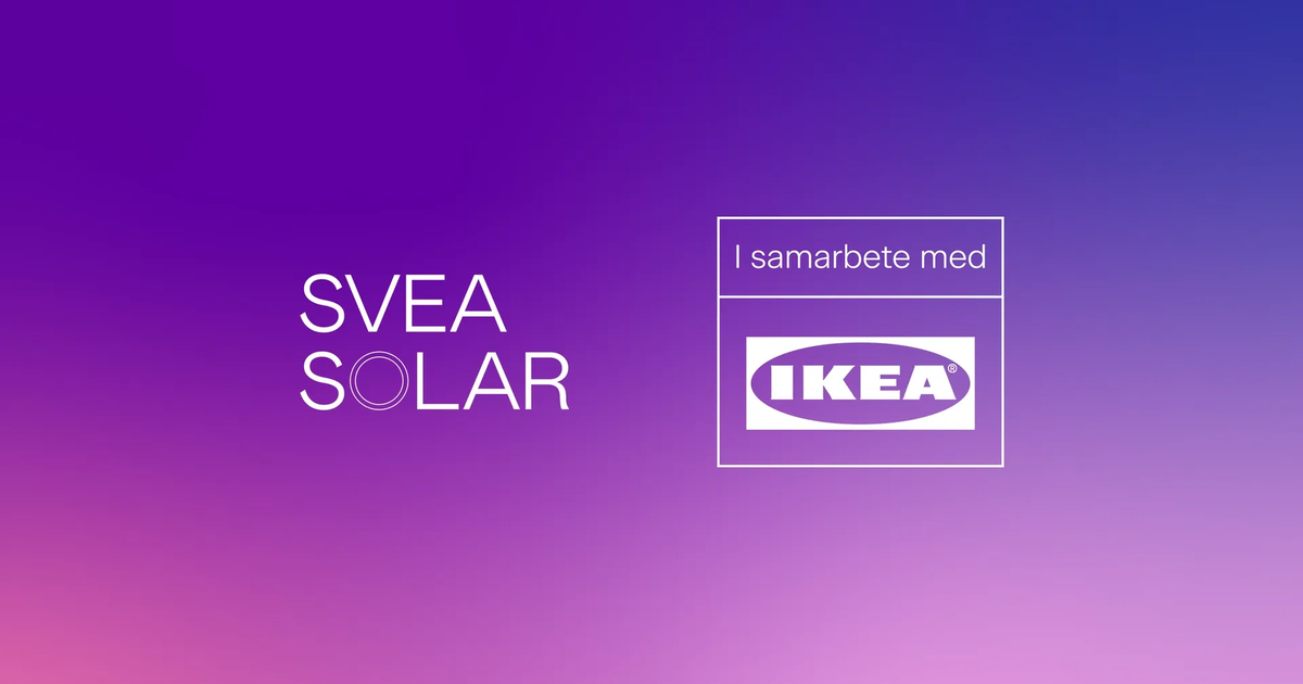 Svea Solar x IKEA = Solceller till alla hem | Svea Solar